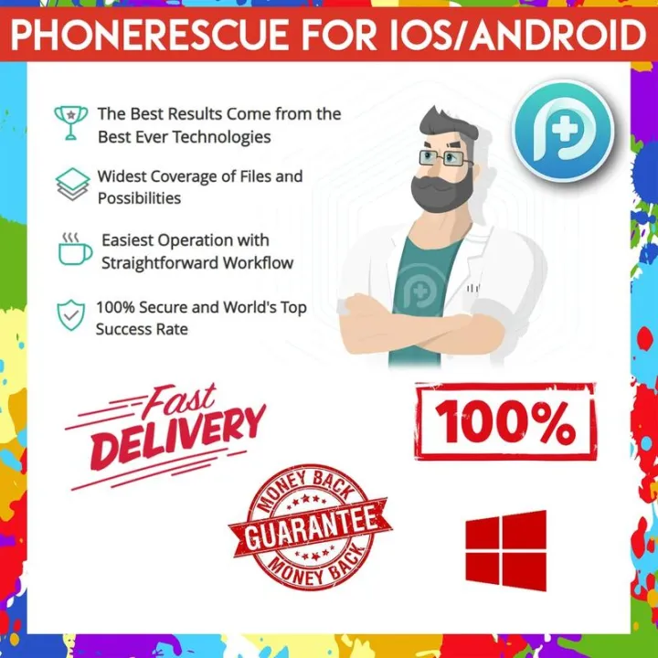 iMobie PhoneRescue for iOs / Android Device Recovery & Rescuer For Windows | Lazada PH