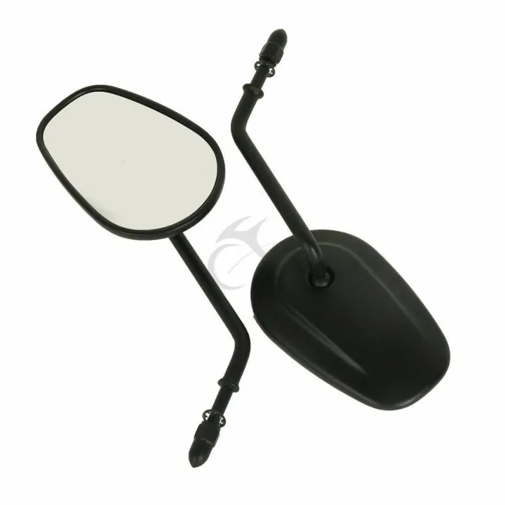 Motorcycle Black Chrome Silver Rear View Side Mirrors For Harley