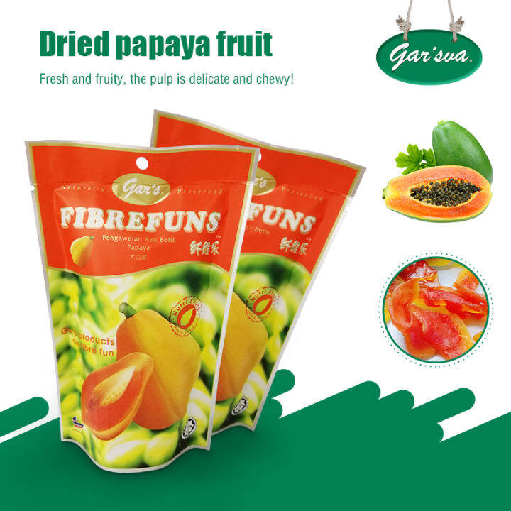 random GIFT 40g Gar’s Fibrefuns Naturally Preserved Papaya Snacks零食小吃 ...