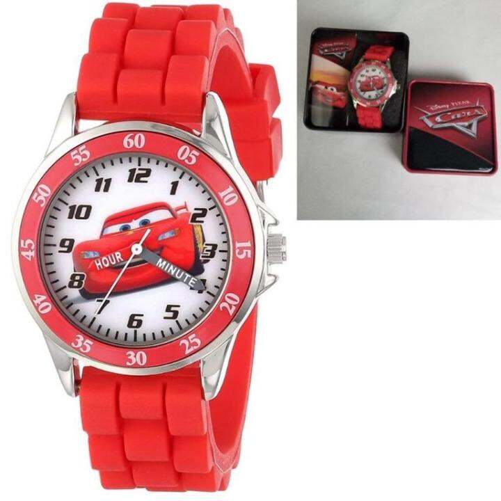 Authentic Disney Cars Pixar Lightning McQueen Kids Time Teacher Watch ...