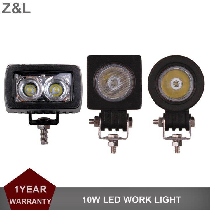 10W LED Work Light Offroad 12V 24V Car Motorcycle Bicycle 4X4 SUV Auxiliary Fog Lamp White ...