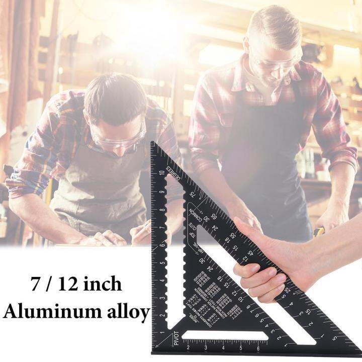 AAVGH 7/12 Inch Aluminum Alloy Carpenter Precise Speed Square ...