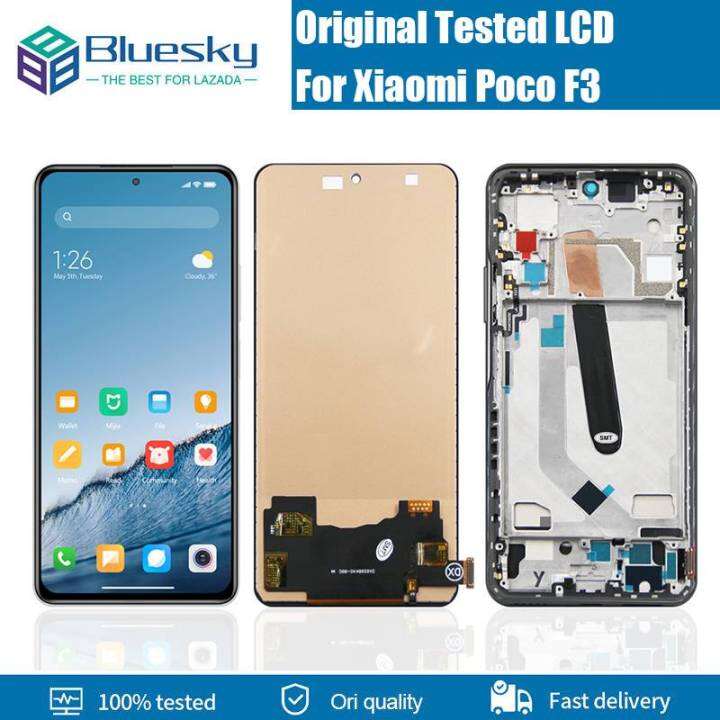 Bluesky 6.67" For Xiaomi POCO F3 LCD Display with Frame Touch Screen Digitizer Assembly ...