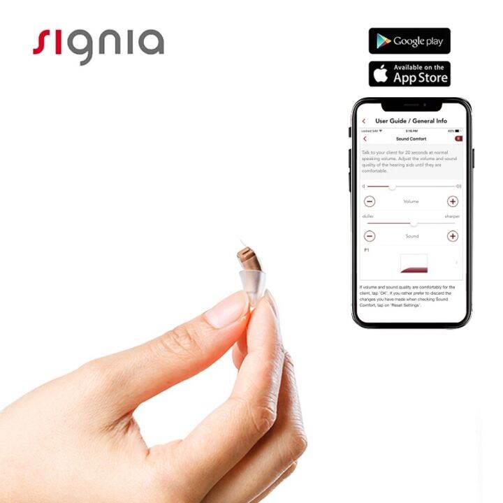SIEMENS Signia Invisible Hearing Aid Mobile Phone Remote Adjust Hearing ...