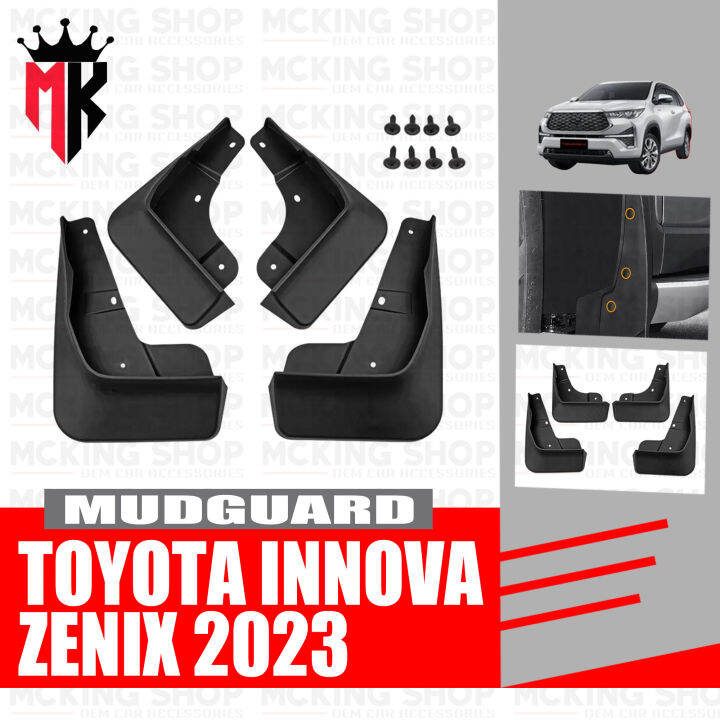 Toyota Innova Zenix 2023 High-End Mud Guard / Mud Flaps (Black) | Lazada PH