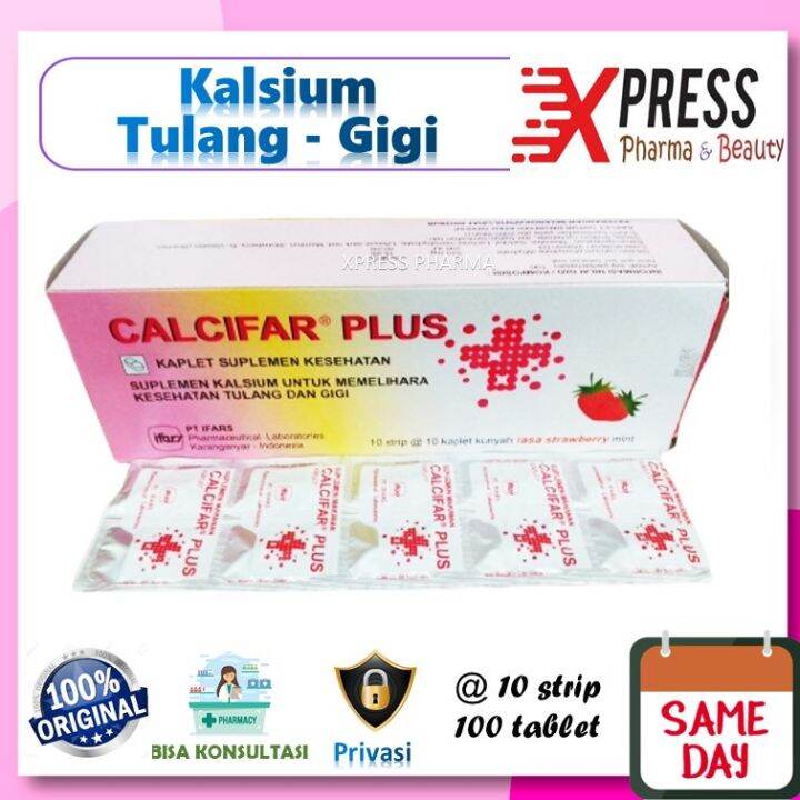 ⚡XPRESS⚡ Calcifar Plus DUS Vitamin Kalsium Tulang Anak / Dewasa Tablet ...