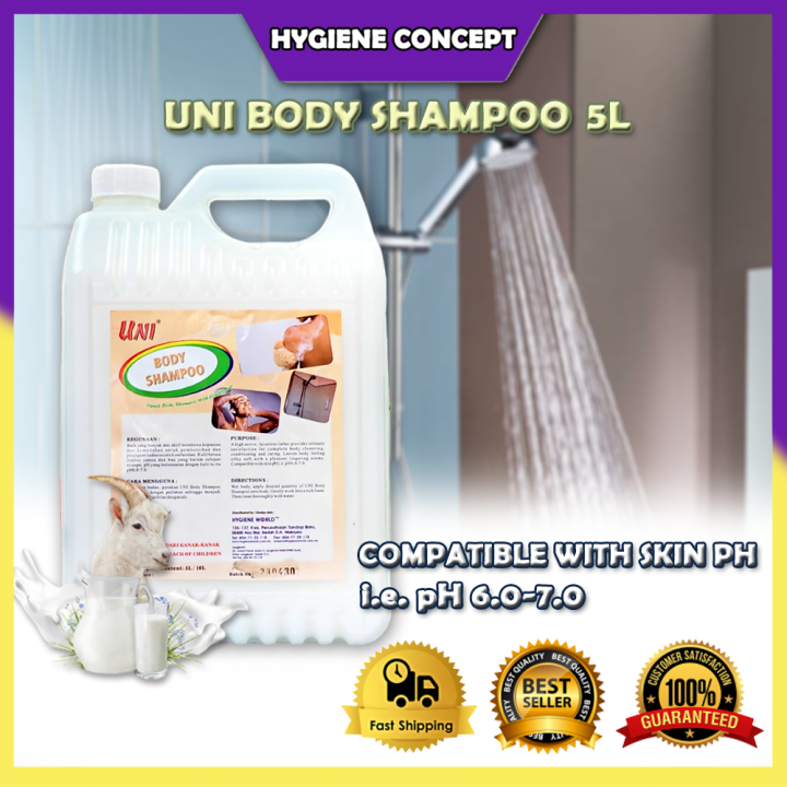 UNI Body Shampoo Mandi 5L / Shower Body Wash Goat Milk / Sabun mandi ...
