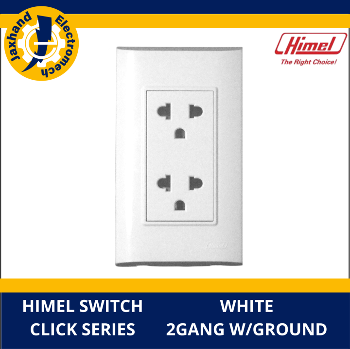 Himel 2 Gang Universal Outlet with Ground, 16A, 250VAC | Lazada PH