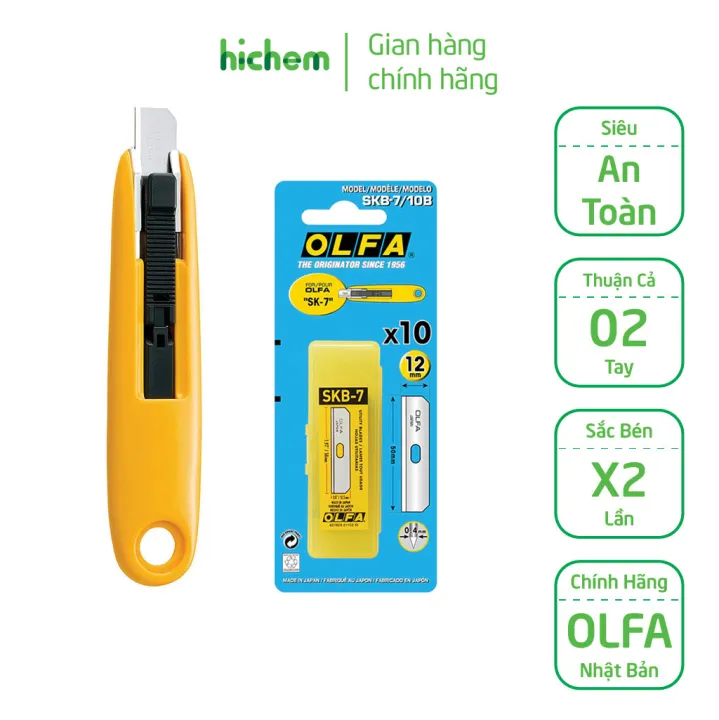 Dao An Toàn OLFA SK-7/24 Và Lưỡi Dao SKB-7/10B Cắt Hộp, Giấy, Thùng Carton - KM Keo Epoxy A/B ...