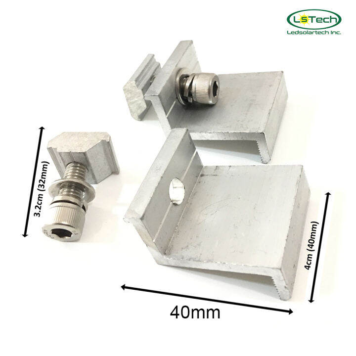 END CLAMP PV Solar Panel Frame Mounting Structure 35MM 40MM | Lazada PH