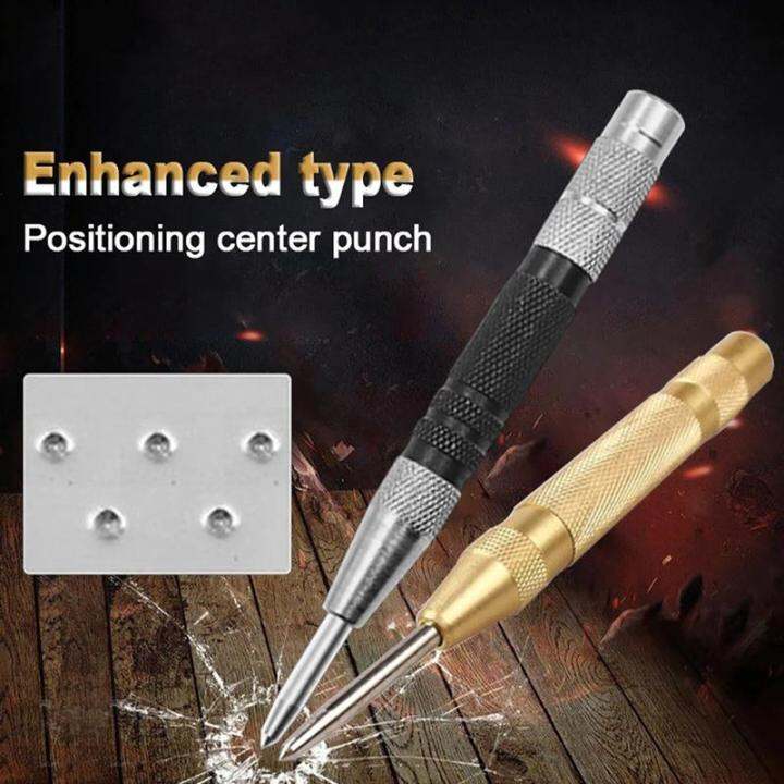 Center Punch for Glass 2Pcs Automatic Center Punch Adjustable Spring Loaded Positioning Punch ...