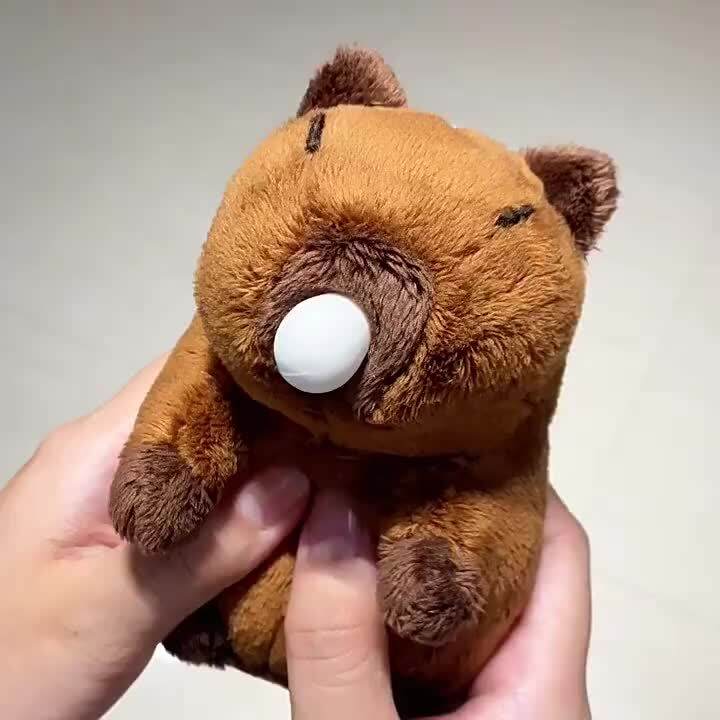 Capipala พ่นฟองตุ๊กตาคาปิบาร่าตุ๊กตาตุ๊กตาจี้ฟรีกระเป๋านักเรียนชายและ ...