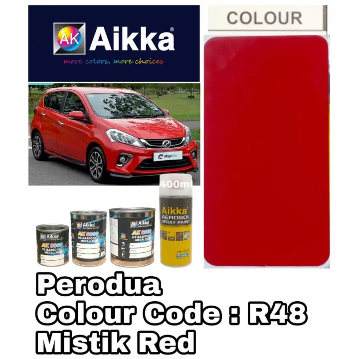 AIKKA Automotive Paint / Perodua R48 MISTIK RED / Touch Up Paint / DIY ...
