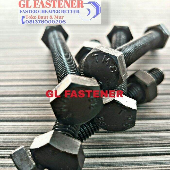 Baut Mur Baja 8.8 M18 x 100 HTB Grade 8.8 Kunci 27 Full Drat P2.5 FT | Lazada Indonesia