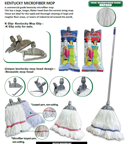 Rayaco Kentucky Mop Microfiber Head Only / Looped-End Floor Mop ...