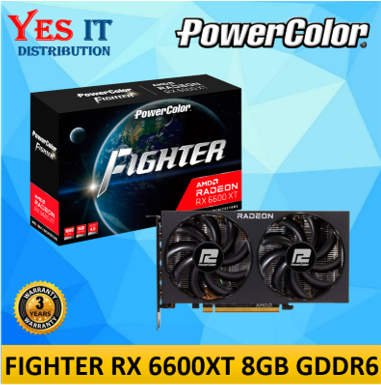 POWERCOLOR Fighter AMD Radeon RX 6600XT 8GB GDDR6 Graphic Card | Lazada