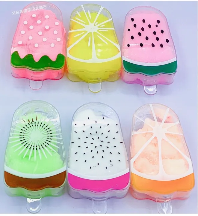 Yuluch Magic Slime Popsicle Shape Mud Toys Fluffy Foam Putty Plasticine ...