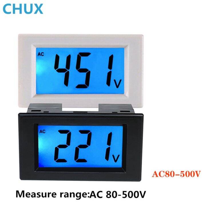 LCD Digital Display AC Power Voltmeter D85-20 Color Screen Voltage AC80 ...