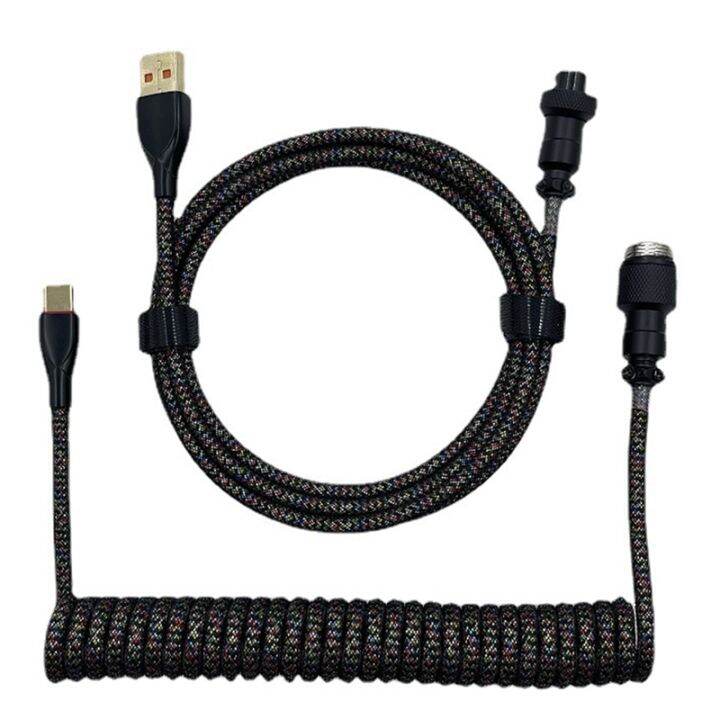 Mechanical Keyboard Cable Aviation Plug-In Cable Spring Cable Game ...
