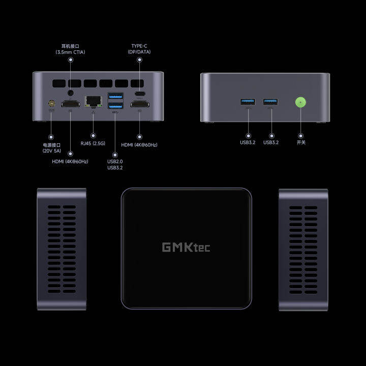 GMKtec M2 Intel Core i7-11390H series Mini PC Windows 11 DDR4 3200Mhz ...