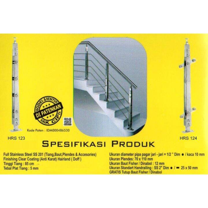 Railing Tiang Hand Rail Snless Steel Railing Tiang Partisi Balkon ...