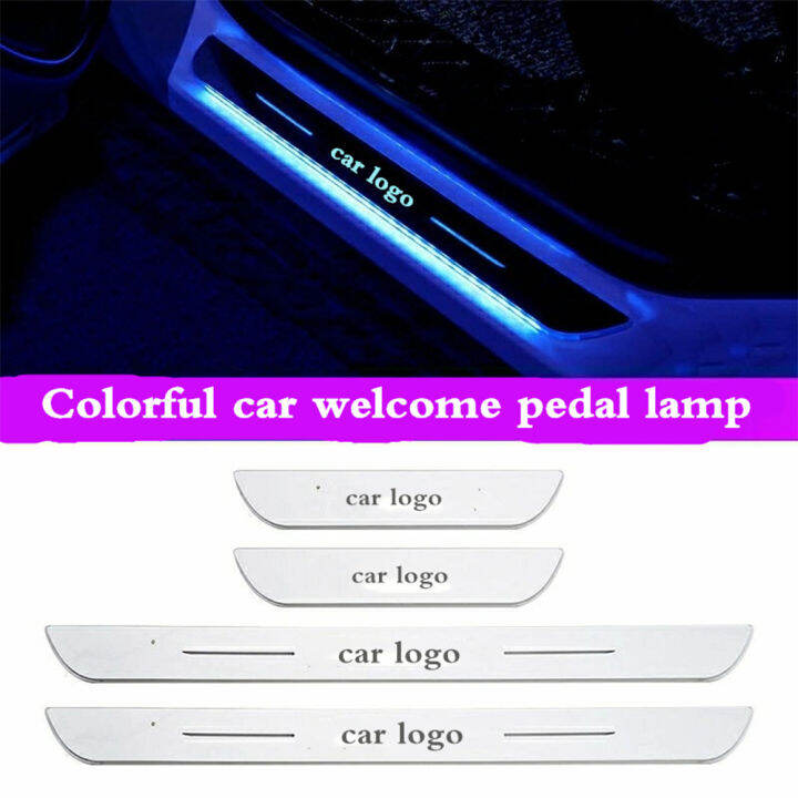 Free Installation Of LED Welcome Pedal Car Anti-Collision Board Pedal ...
