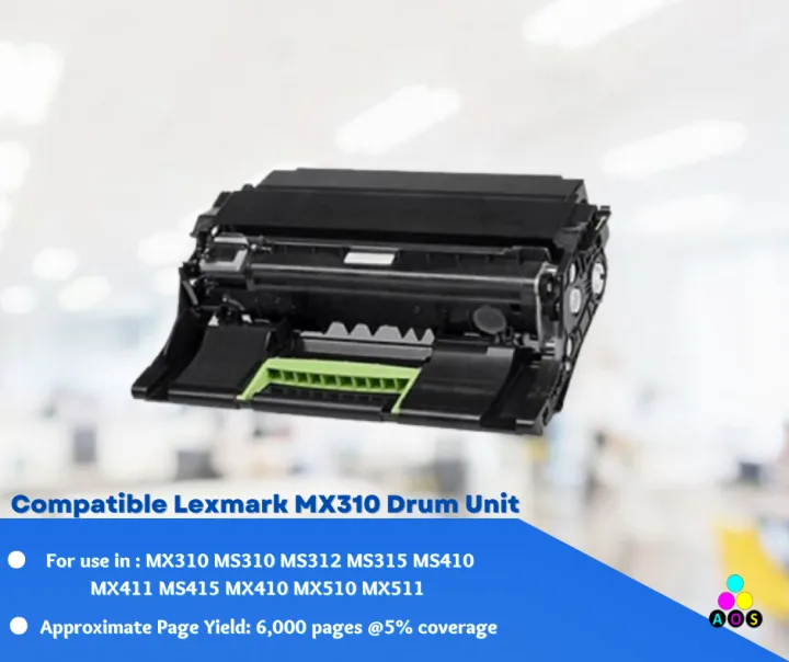 Compatible Lexmark Drum Unit for Printers Lexmark MX310 MS310 MS312 ...