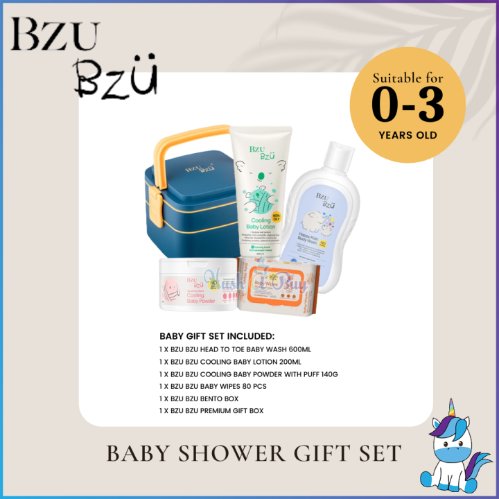 BZU BZU Baby Newborn Shower Premium Gift Set (Bento Box, Baby Wash ...