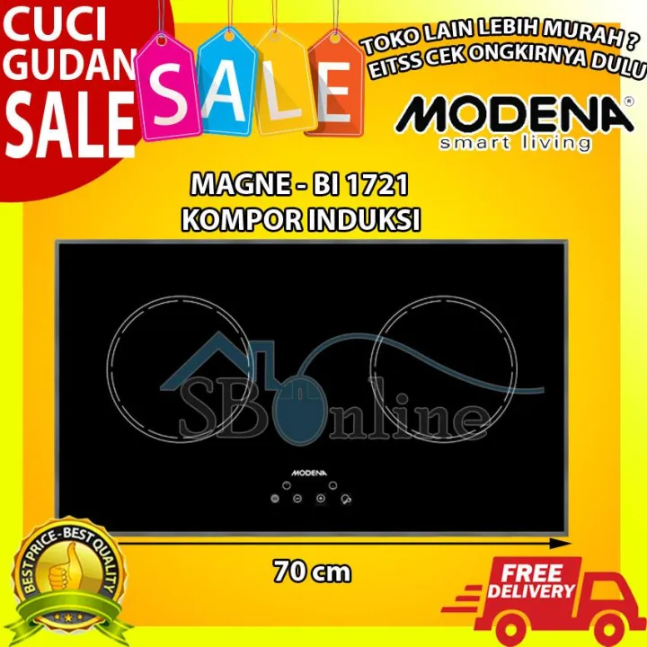 Kompor Tanam Induction Hob Modena BI 1721 Kompor Induksi 70 Cm | Lazada ...