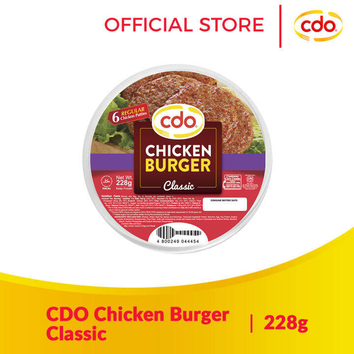 CDO Chicken Burger Classic 228g | Lazada PH