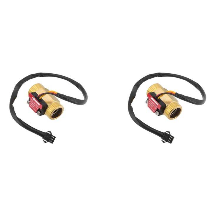 2 Piece of Yf-B1 Turbine Water Flow Sensor G1 / 2 Inch Electromagnetic ...