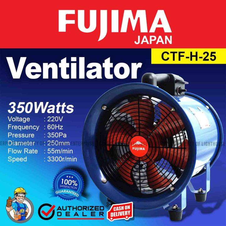 FUJIMA Japan Portable Ventilator Fan / Industrial Air Blower (8", 10 ...