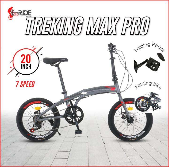 TREKING MAX PRO 20" (406) 7 Speed Folding Bike / Saiz 20" Basikal Lipat ...