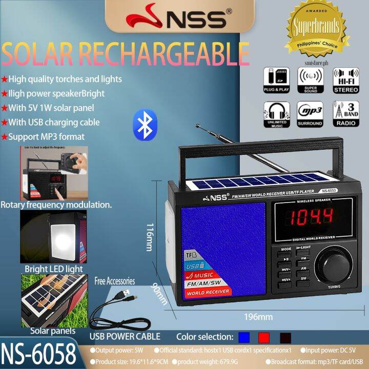 NSS Protable Radio with LED Display Rechargeable High Quality Torch and ...