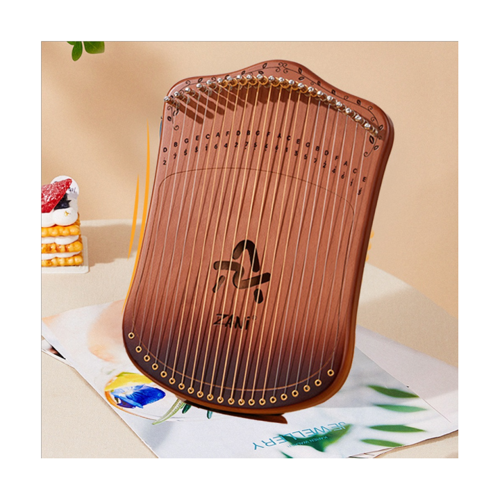 Small Harp Fingered Stringed Organ 17 Tone Lyre Beech A-Hole Box Style ...