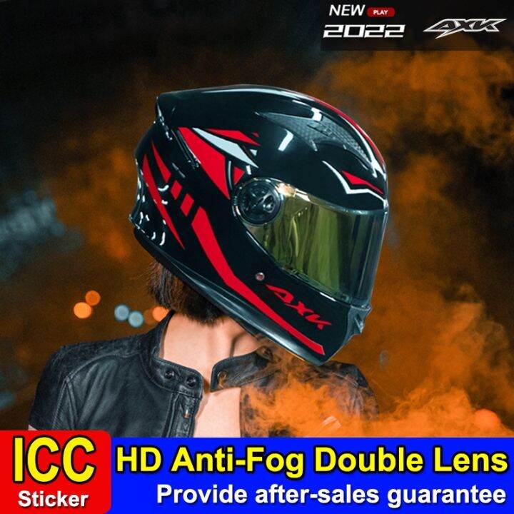ICC StickersHelmet Full Face Motorcycle Double Visor Helmet Motorcycle ...