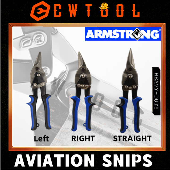 Heavy-duty ARMSTRONG Aviation Snips Left/Right/Straight Metal Sheet ...