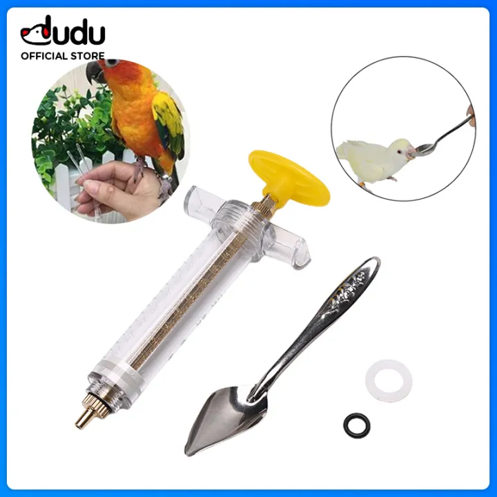 DUDU Pet Parrot Feeder Bird Feeder Baby Parrot Feeding Spoon Stainless ...