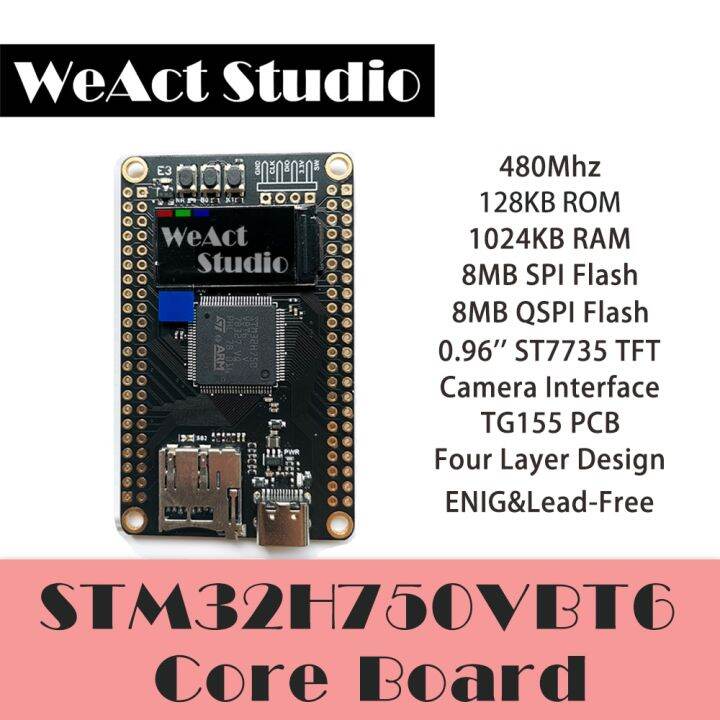 Weact Stm32h750vbt6 Stm32h750การเรียนรู้การพัฒนาบอร์ด Board Th