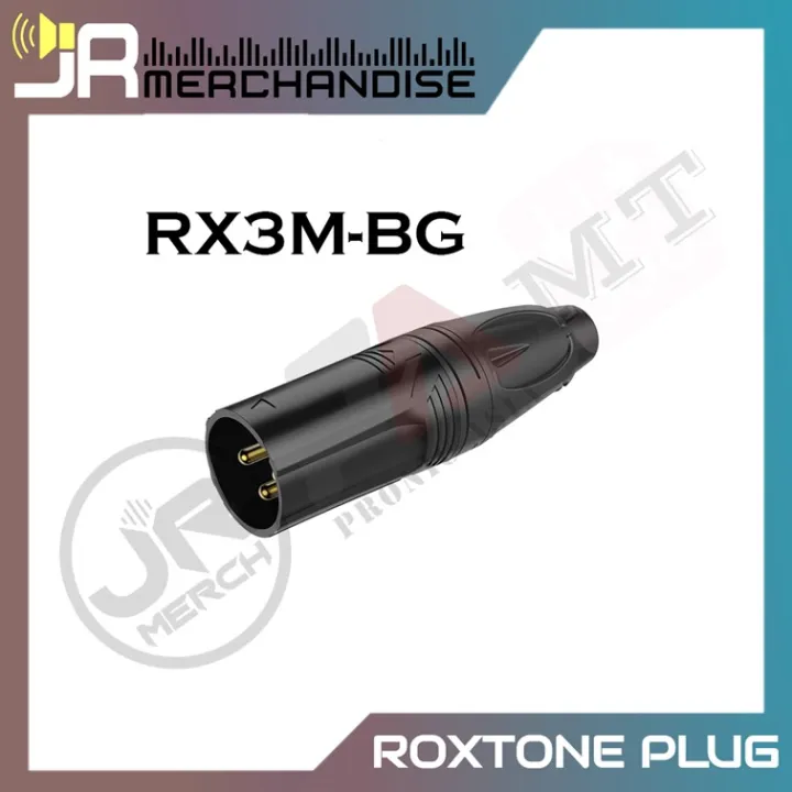 Roxtone (RX3M-BG) XLR Male Black Audio Connector | Lazada PH