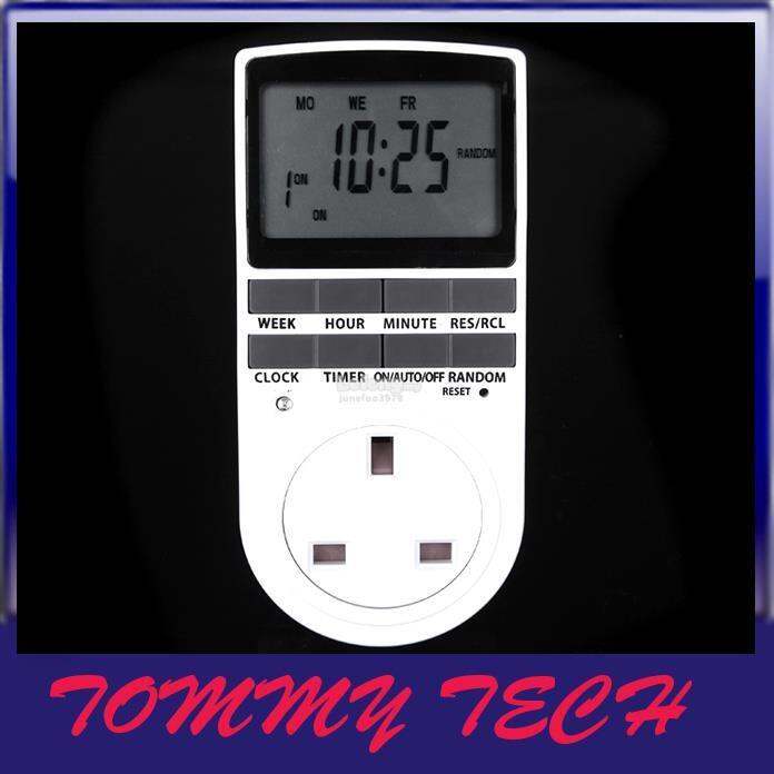 Digital Lcd Plug In Programmable Timer Switch Socket With Clock Lazada