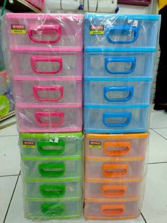 Laci Plastik 4 Susun Lion Star Estima Midi Container M4 EC-24 WARNA ...