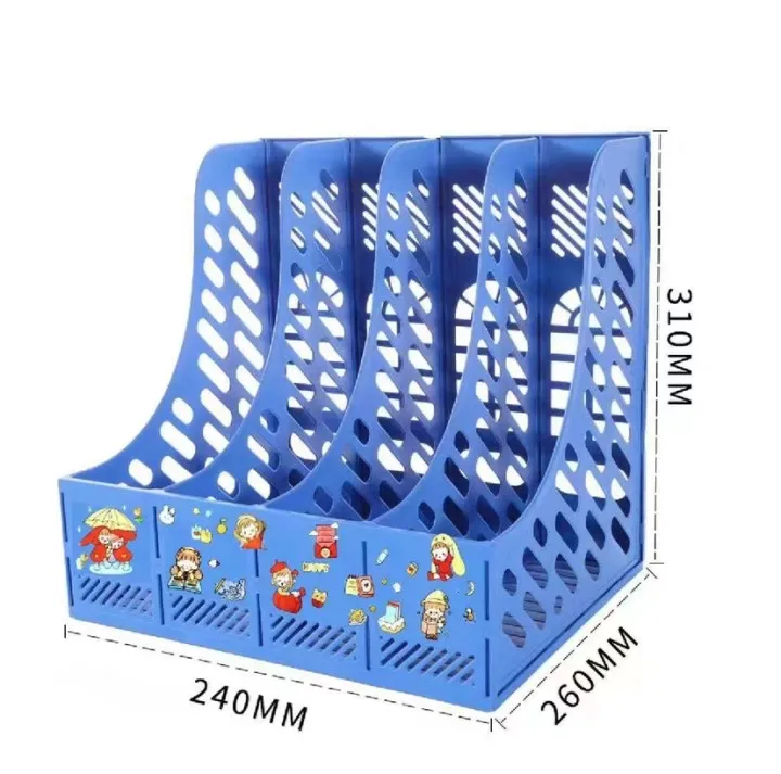 Book office paper desk storage Bookshelf Folder box Organizer multi 4 ...