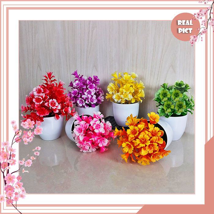 Unico PBP27 Tanaman Hias Buatan Pot Bunga Plastik Artificial Edelweis ...