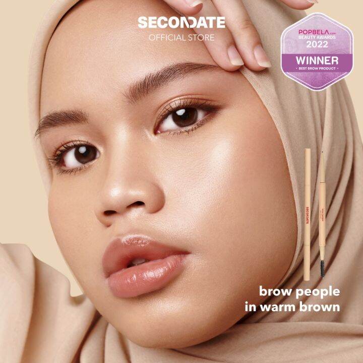 SECONDATE Brow People Pencil in Warm Brown | Lazada Indonesia