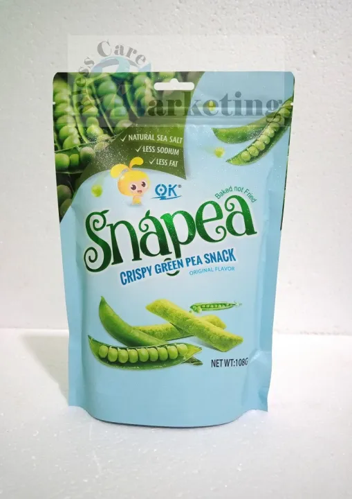 OK SNAPEA BAKED NOT FRIED, CRISPY GREEN PEA SNACK ORIGINAL FLAVOR ...