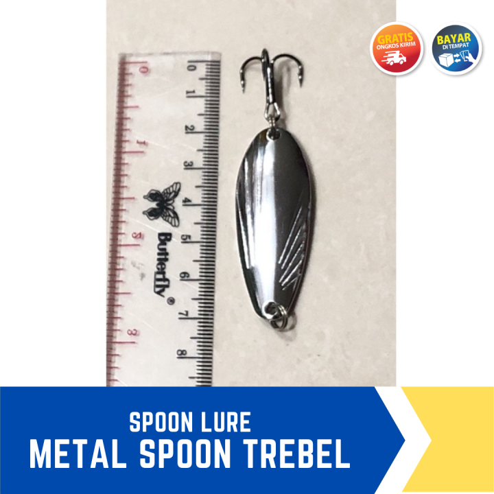 lure casting spoon metal hampala gabus kakap 20g micro jig umpan memancing sendok metal lengkap ...