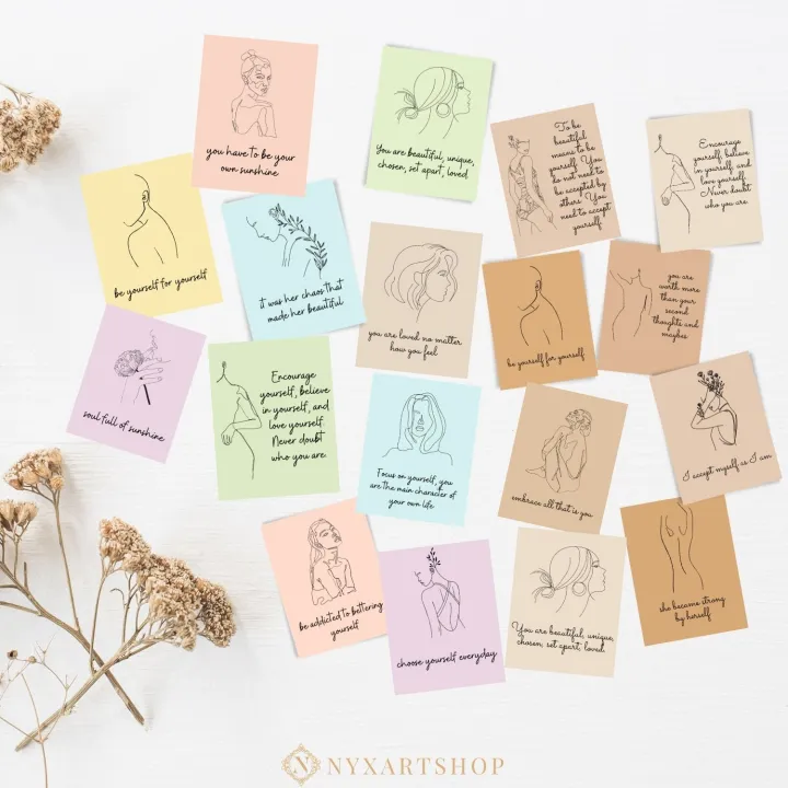Minimalist Self Love Quotes Sticker Pack | Lazada PH