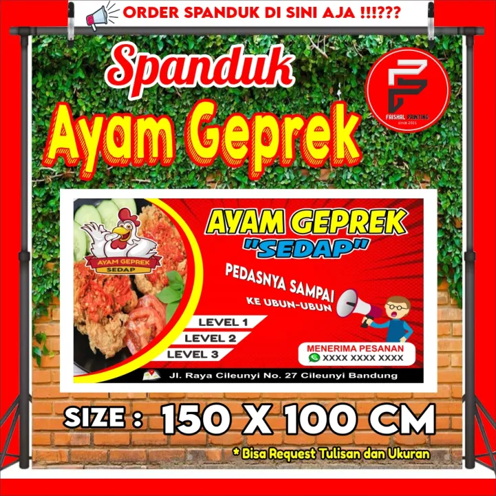 Spanduk Ayam Geprek/ Banner warung Ayam geprek / Spanduk Kustom ...
