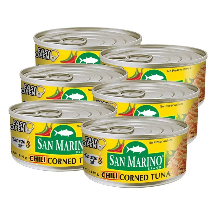San Marino Chili Corned Tuna 6 Pack (180g per pack) | Lazada PH